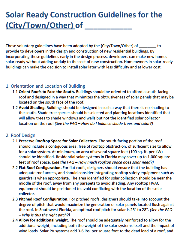 Develop Solar-Ready Guidelines or Adopt a Solar-Ready Ordinance | www ...
